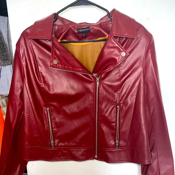 Forever 21 | Jackets & Coats | Brand New Burgundy Leather Jacket With ...
